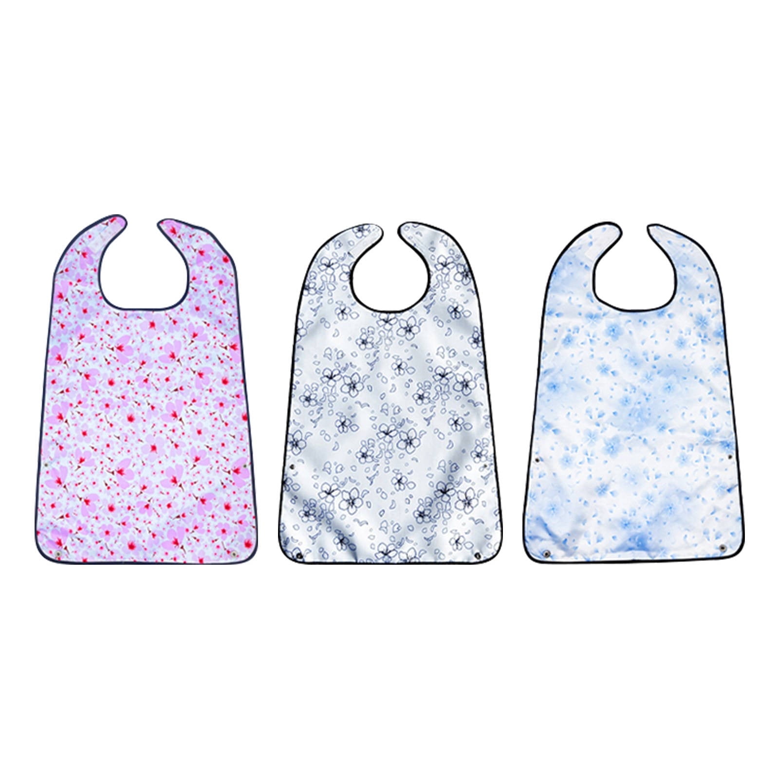 XUFLVPSEF 3 Pack Adult Bibs for Women, Reusable Adult Bibs for Eating ...