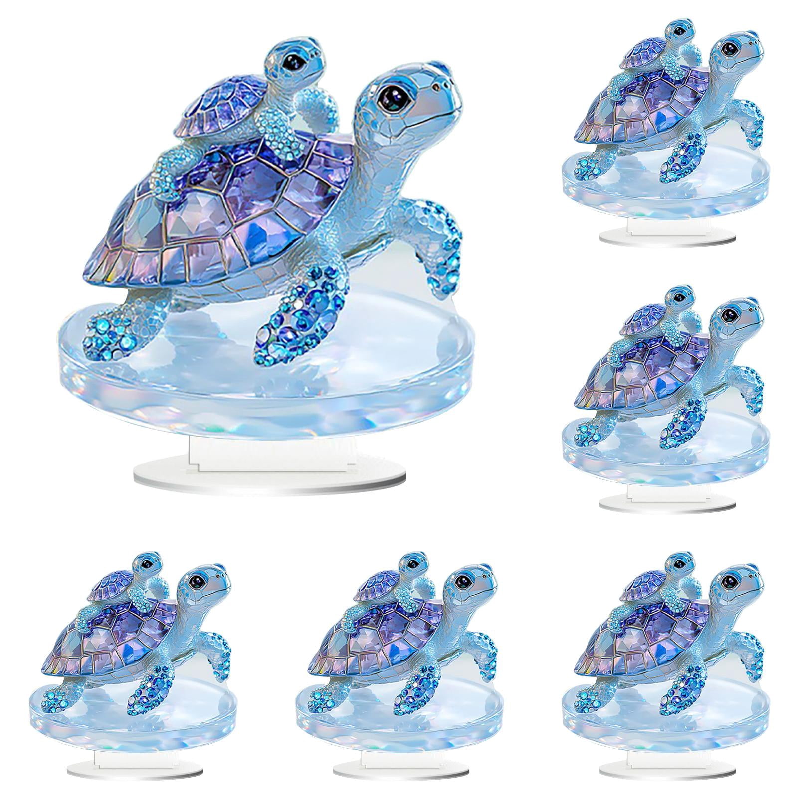 XUFLVPSEF 6PCS Elegant Sea Turtle Statue On Wave Marine Coastal Ocean ...
