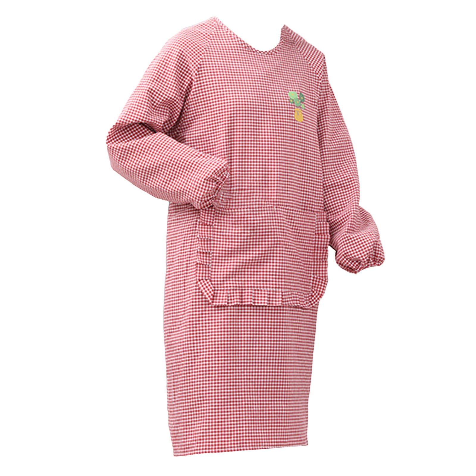 XUFLVPSEF Artist Smocks for Women Cotton Linen Cooking Long Sleeve ...