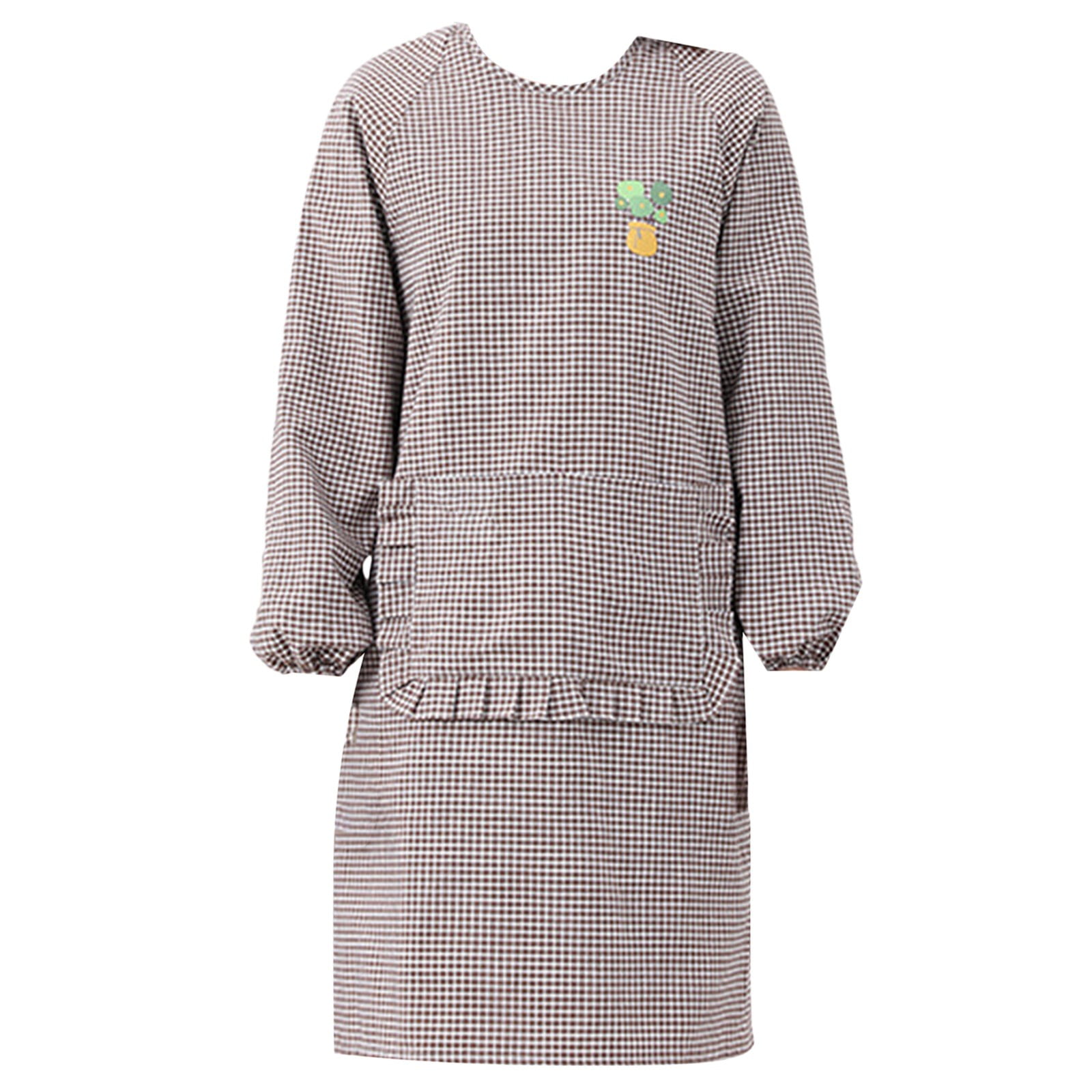 XUFLVPSEF Artist Smocks for Women Cotton Linen Cooking Long Sleeve ...