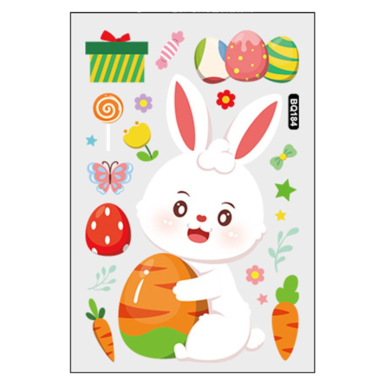 XUFLVPSEF Easter Window Cling Stickers Easter Decorations Watercolor ...
