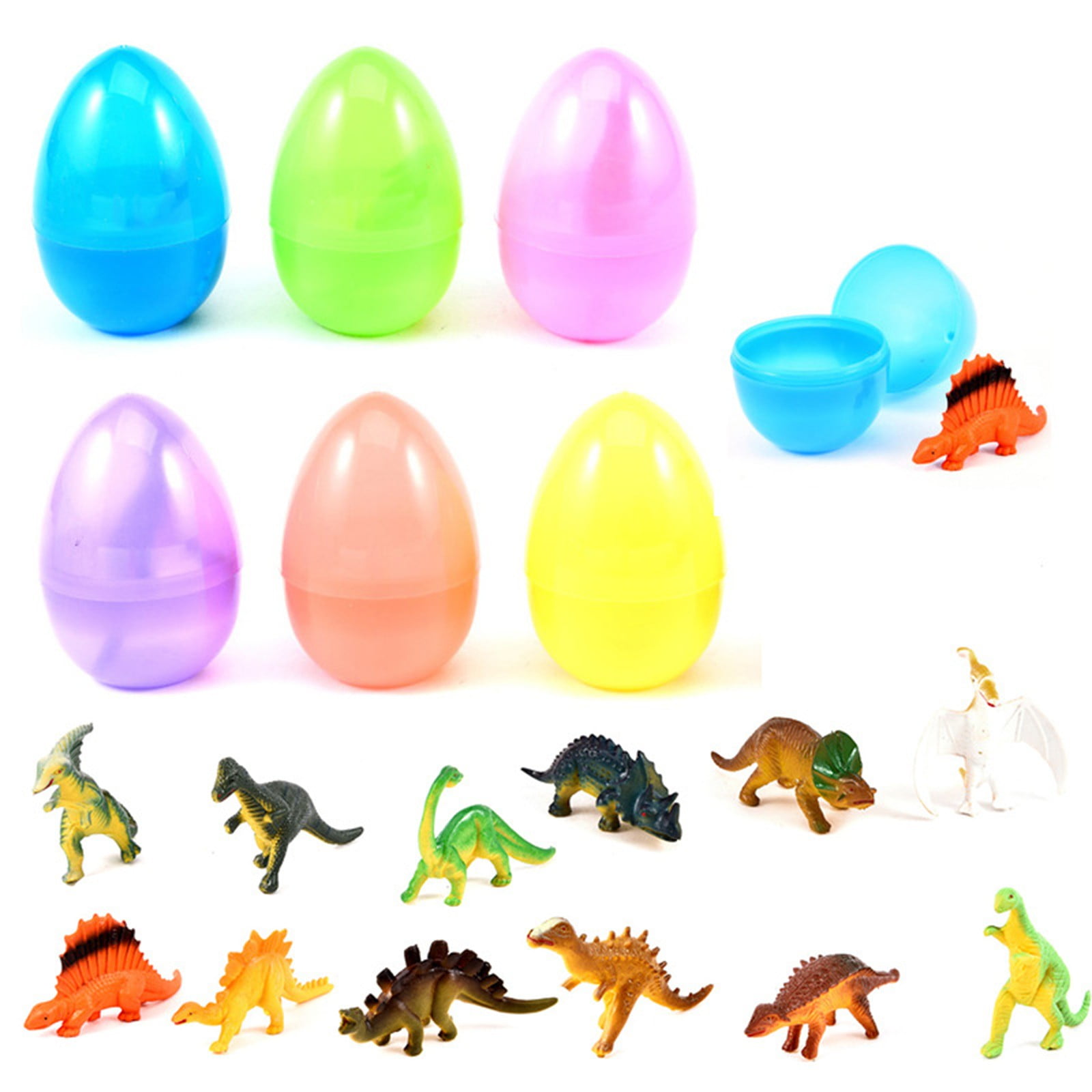 XUFLVPSEF Eggs Toys Surprise Pack with 12 Unique Dinosaur Figures ...