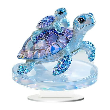 Dolphins and Sea Turtle Statue Swimming on a Coral Reef Base Sea Coral ...