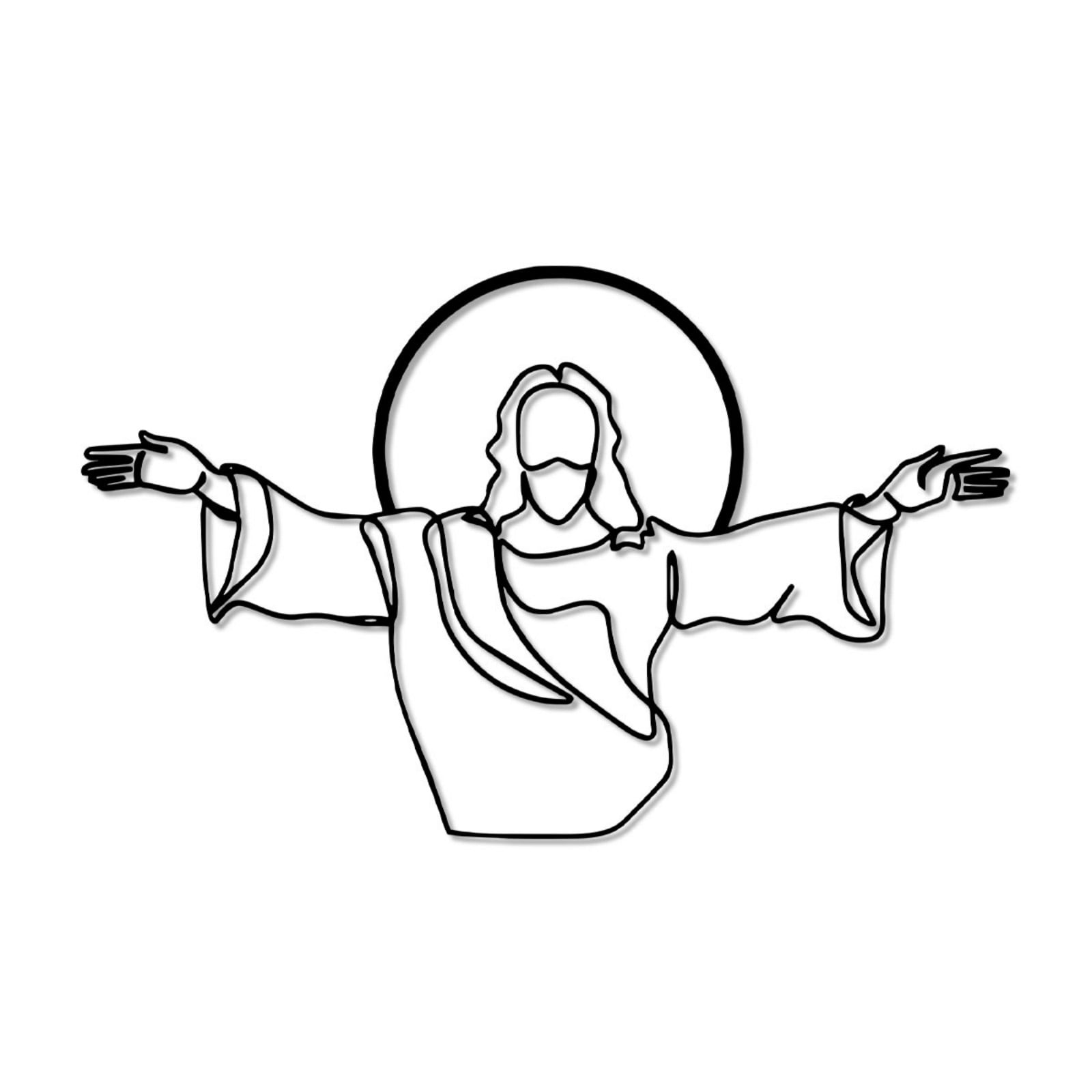 XUFLVPSEF Jesus Metal Wall Decor, Metal Jesus Wall Art, Lord Metal Wall ...