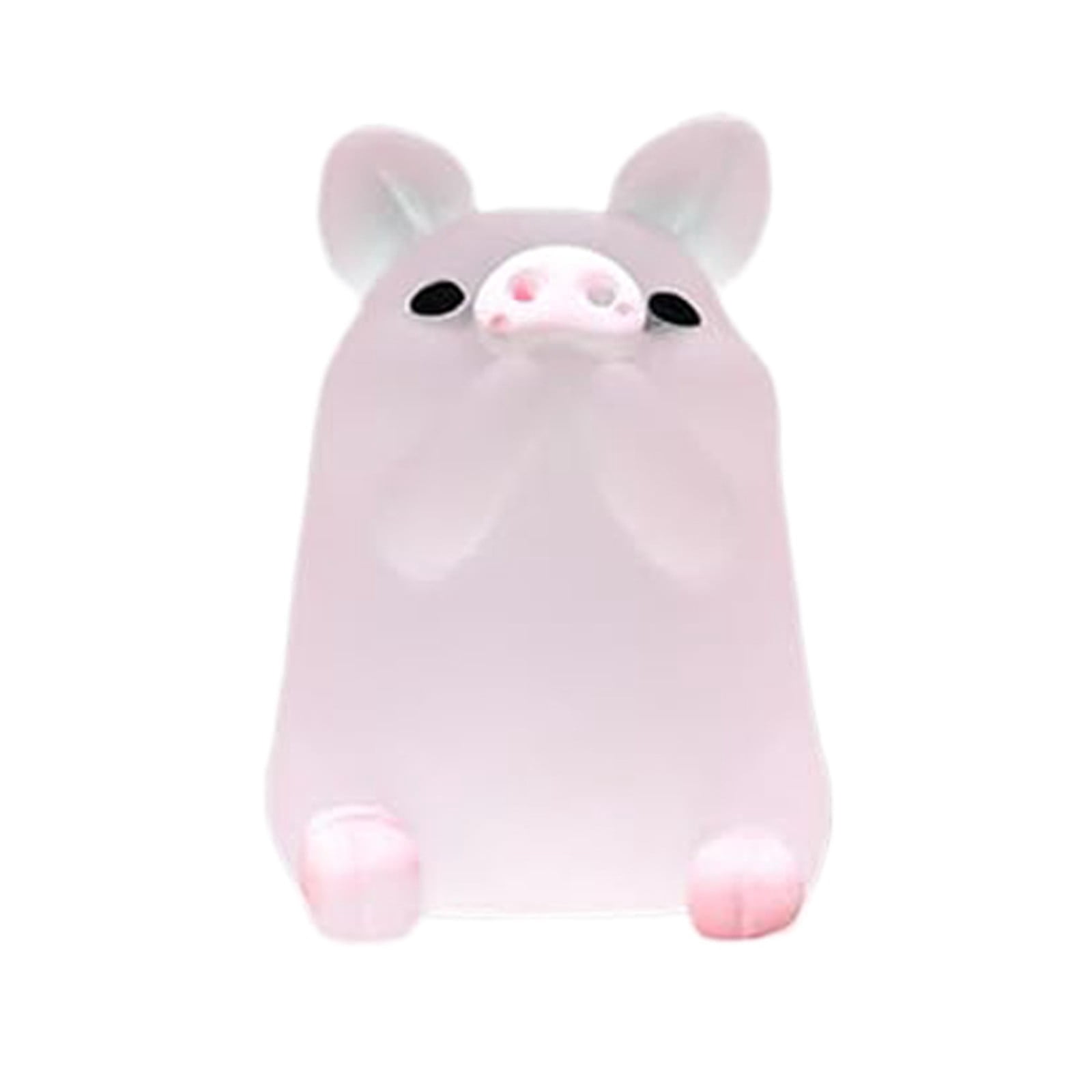 XUFLVPSEF Luminous Mini Pig Miniauter Figures Glow in The Dark Resin ...