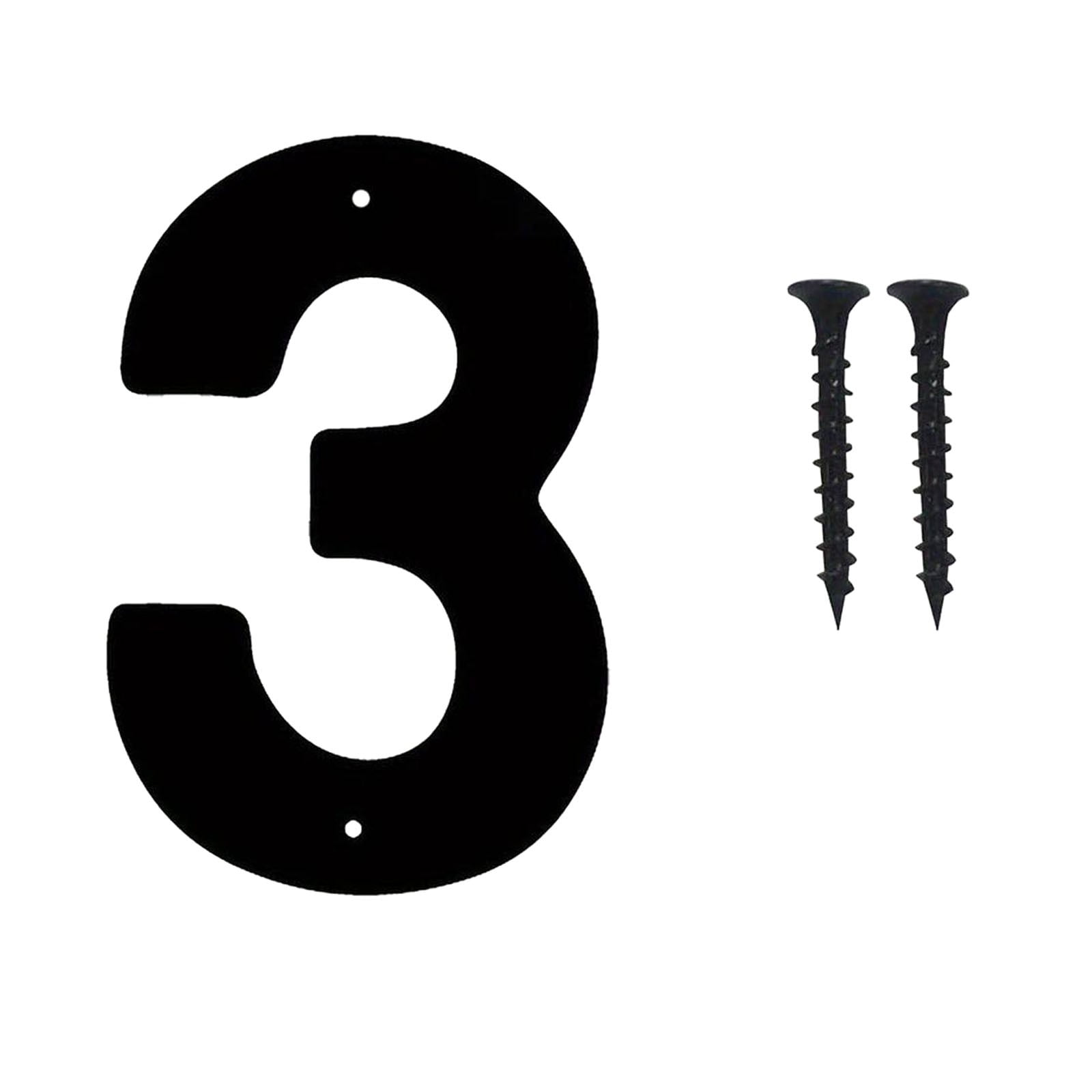 XUFLVPSEF Modern Black Metal Address Numbers - 3 Inch Outdoor House ...