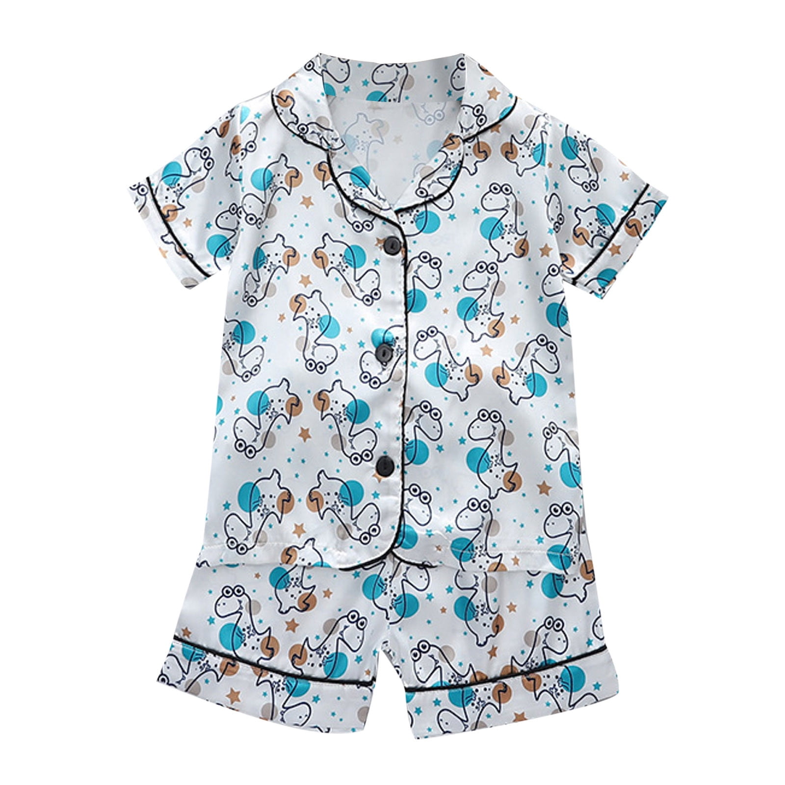 XUFLVPSEF Toddler Pajamas Kids Toddler Baby Girls Spring Summer Cartoon ...