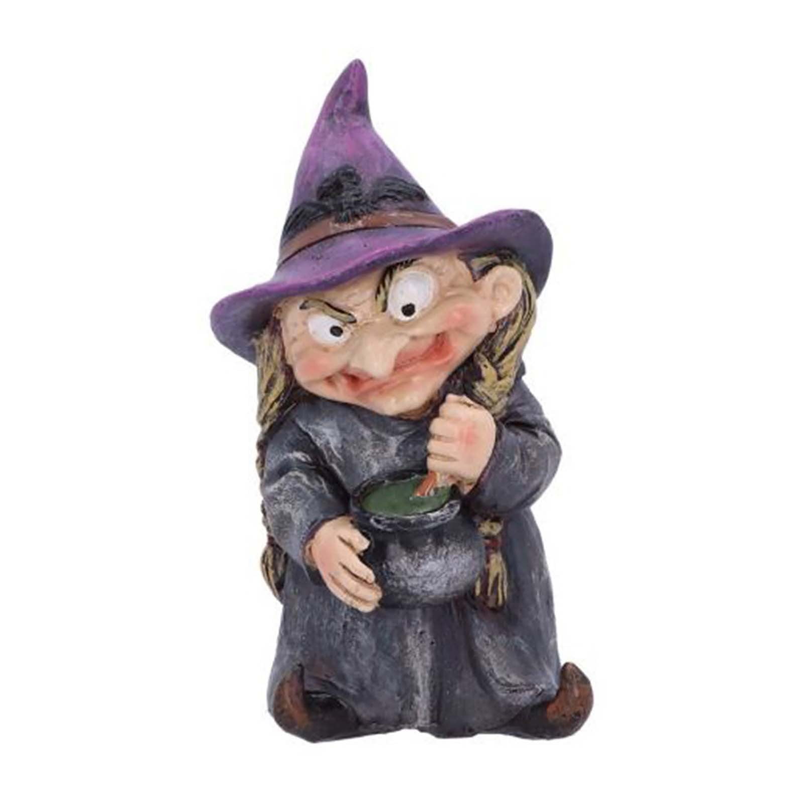 XUFLVPSEF Witch Garden Gnome Statues Funny Witch Dwarf Outdoor Statue ...