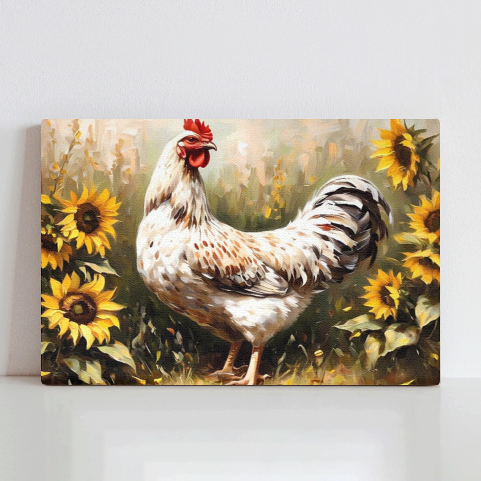 XUFX Chicken Farm Wall Art Farmhouse Kitchen Wall Art,Rustic Farmhouse ...