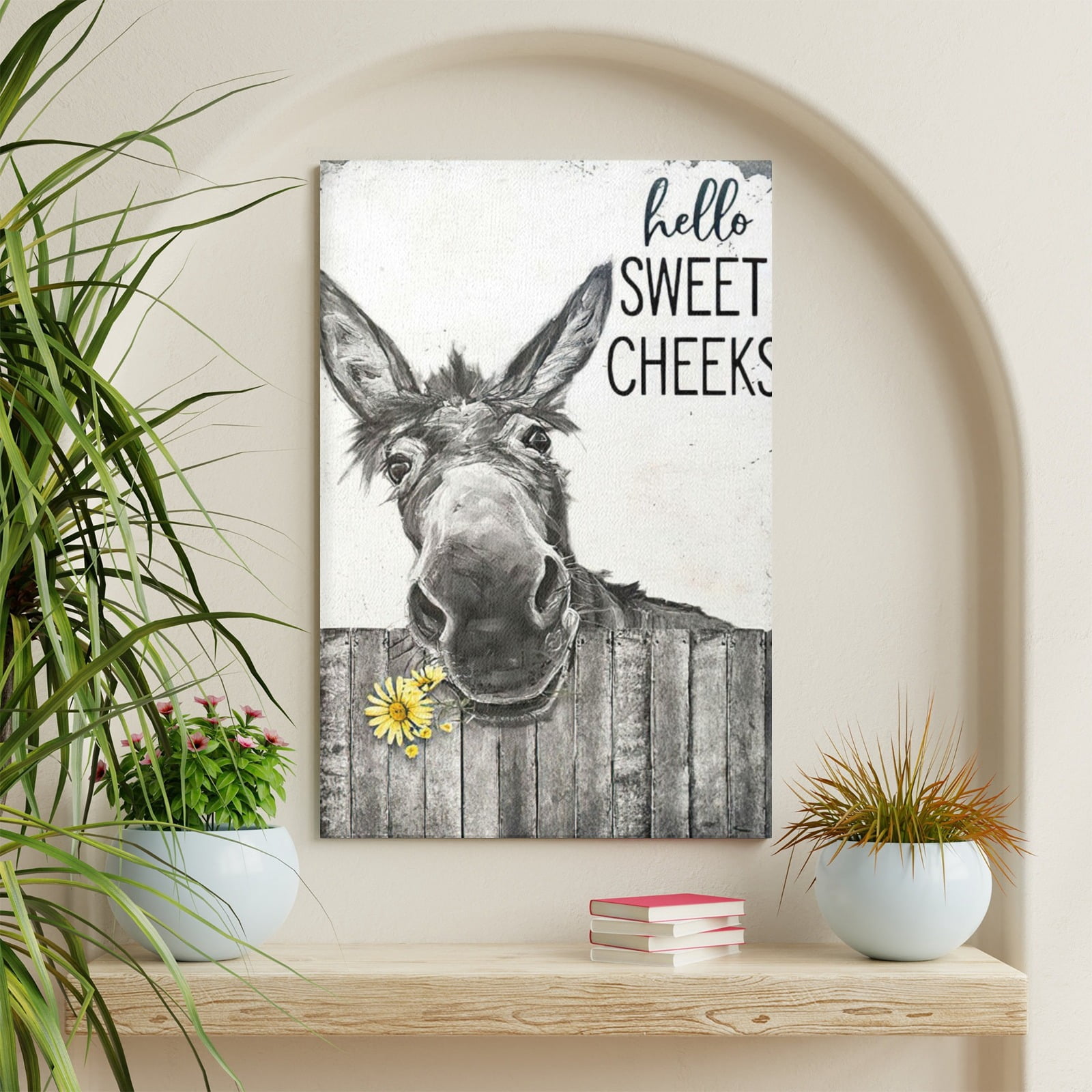 XUFX Farmhouse Bathroom Wall Art Donkey Poster Funny Donkey Pictures ...