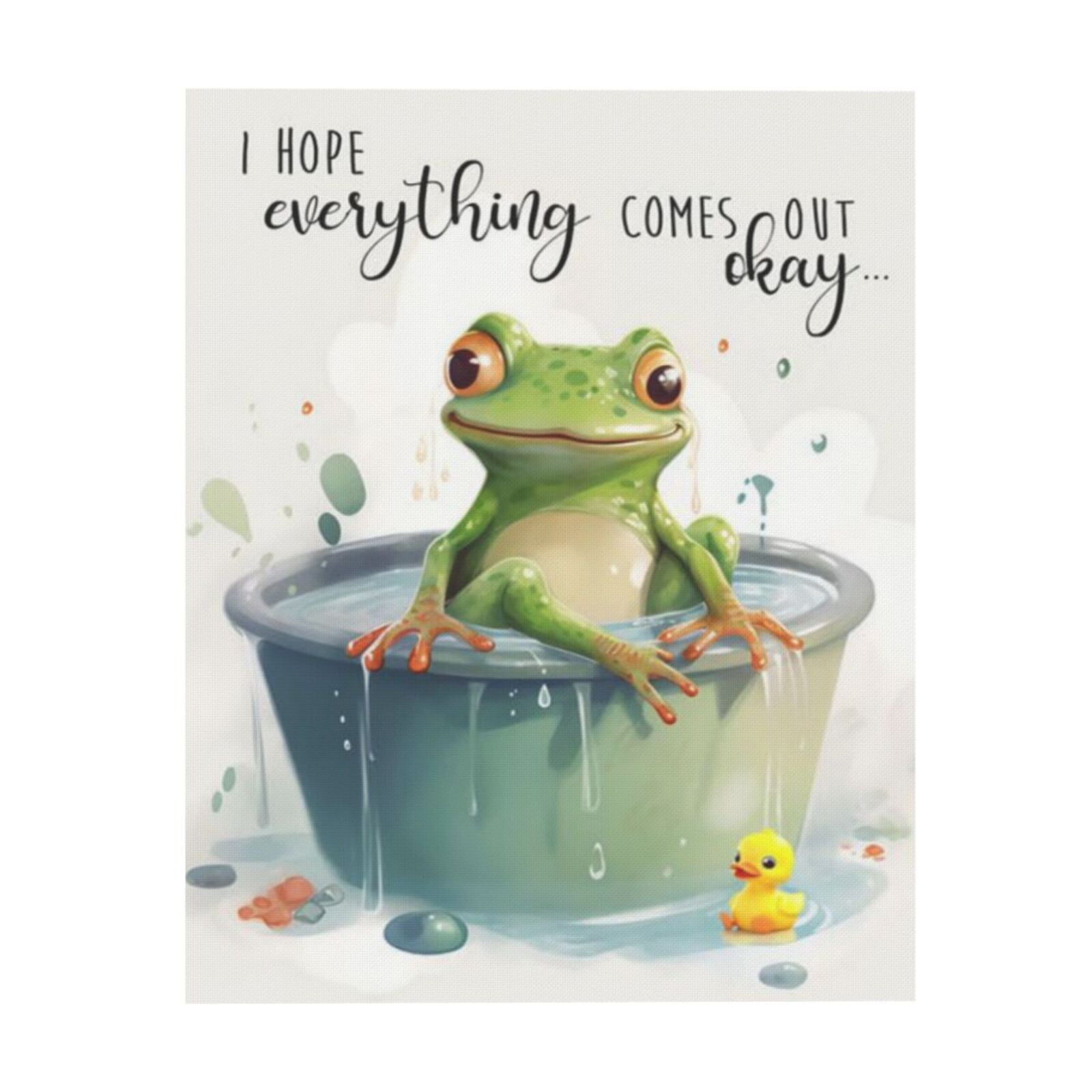 XUFX Frog Bathroom Decor Wall Art Frog Poster Funny Frog Pictures for ...