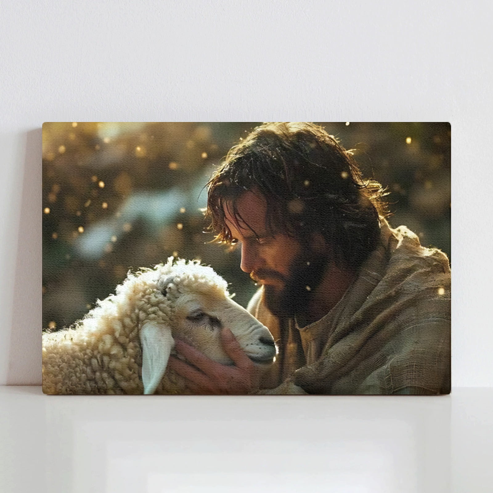 XUFX Religious poster Jesus and the Lamb mural Jesus theme Christian ...