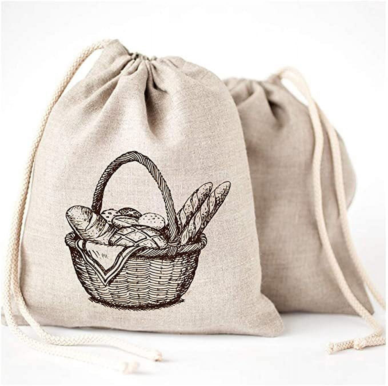 XUHOG 1pc Bread Bag Drawer Pocket Composite Linen Tote Bag Food ...