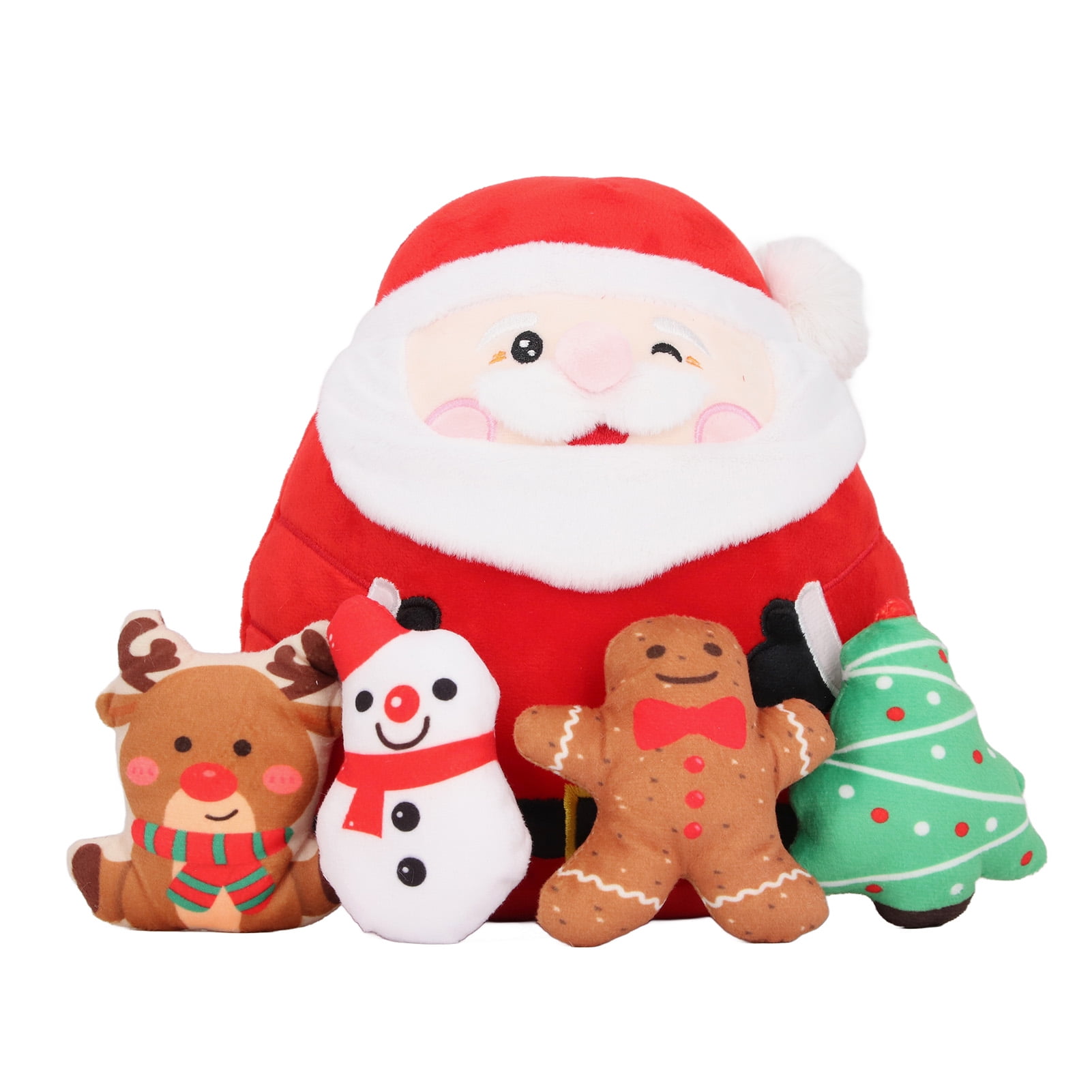 XUHOG Christmas Plush Toys Cute Innovative 5 in 1 Elk Gingerbread Man ...