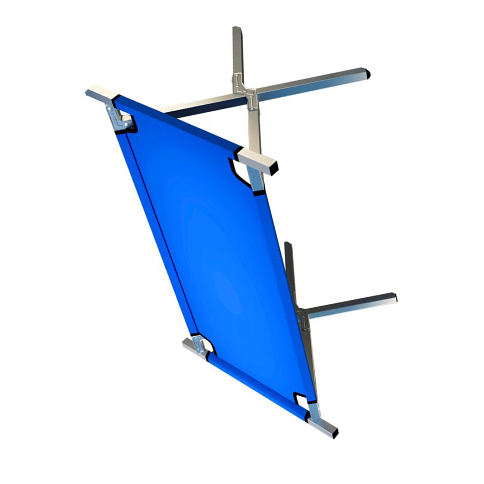 XUHOG Outdoor Vending Table 80CM Thickened Metal Blue Cloth Adjustable ...