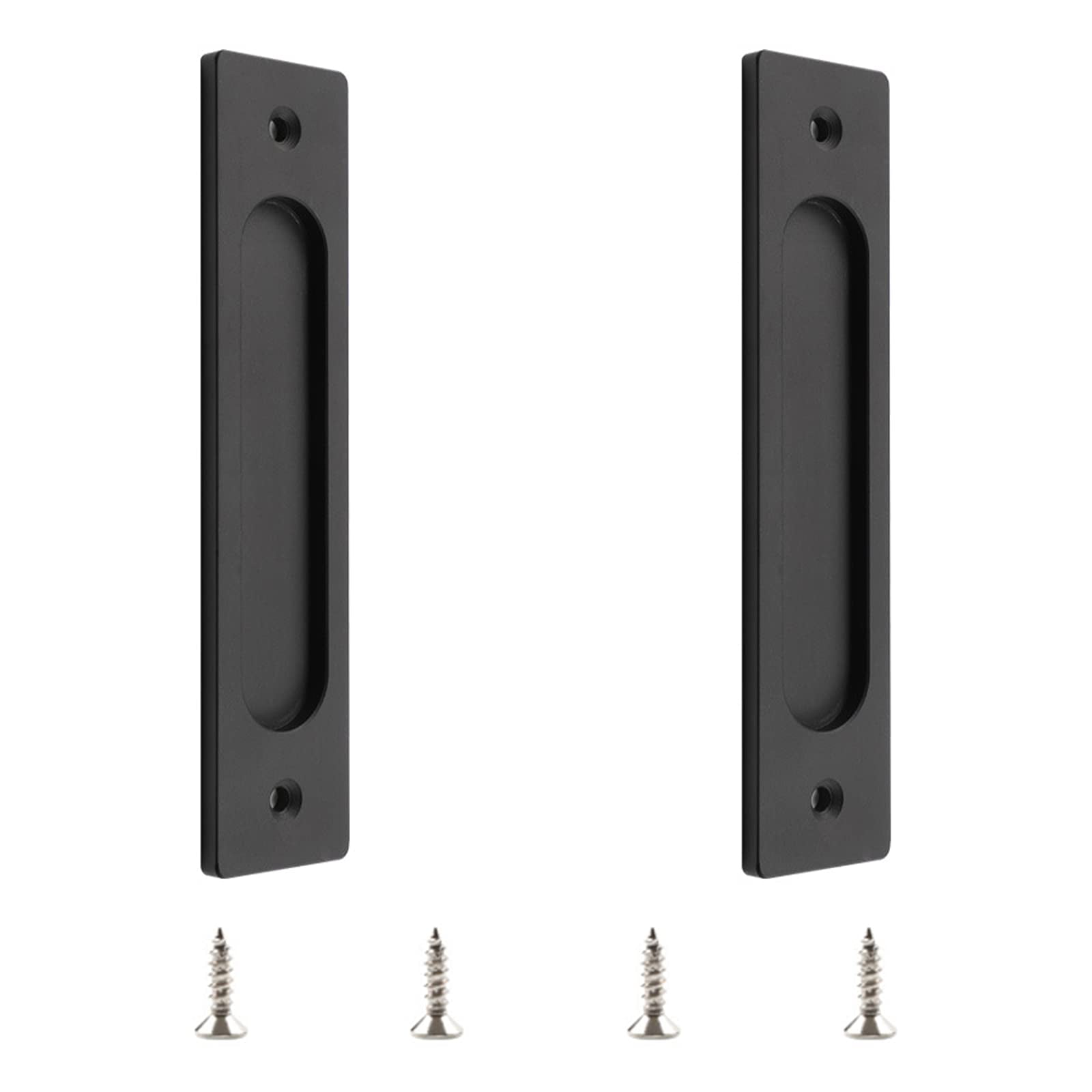 XUHOG Rectangular Flush Mount Sliding Door Handle, Aluminum Alloy with ...