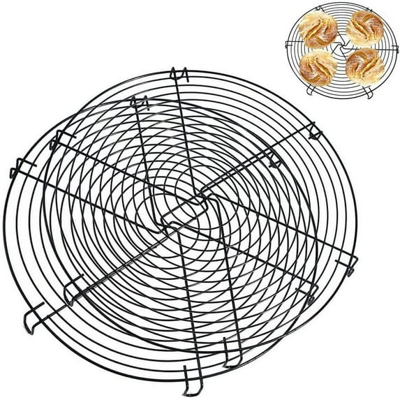 XUHOG Round Grill 2pcs Round Cake Mold Round Pastry Rack for Pastry ...