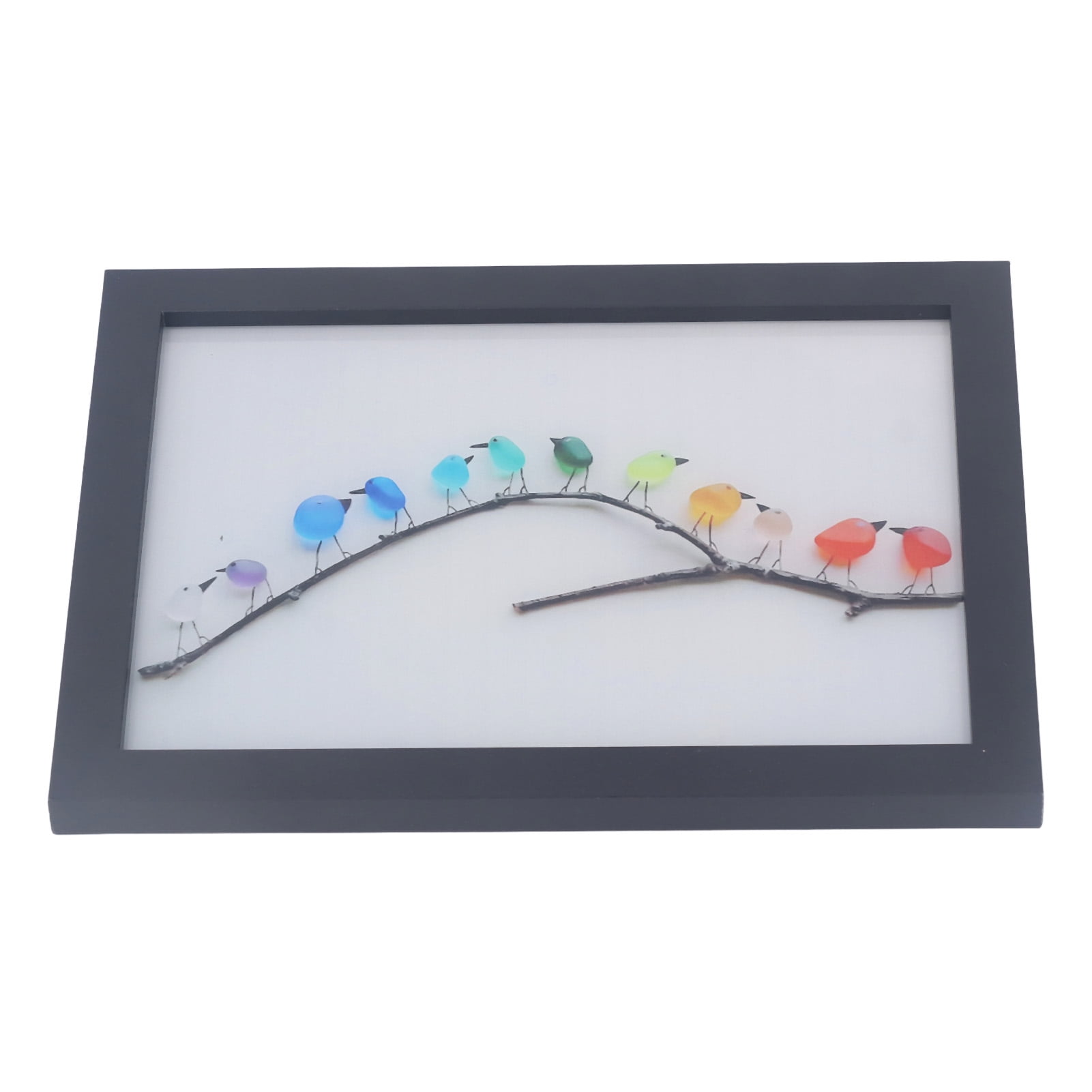 XUHOG Sea Glass Birds Photo Frame 12 Birds Unique Wooden Frame DIY ...