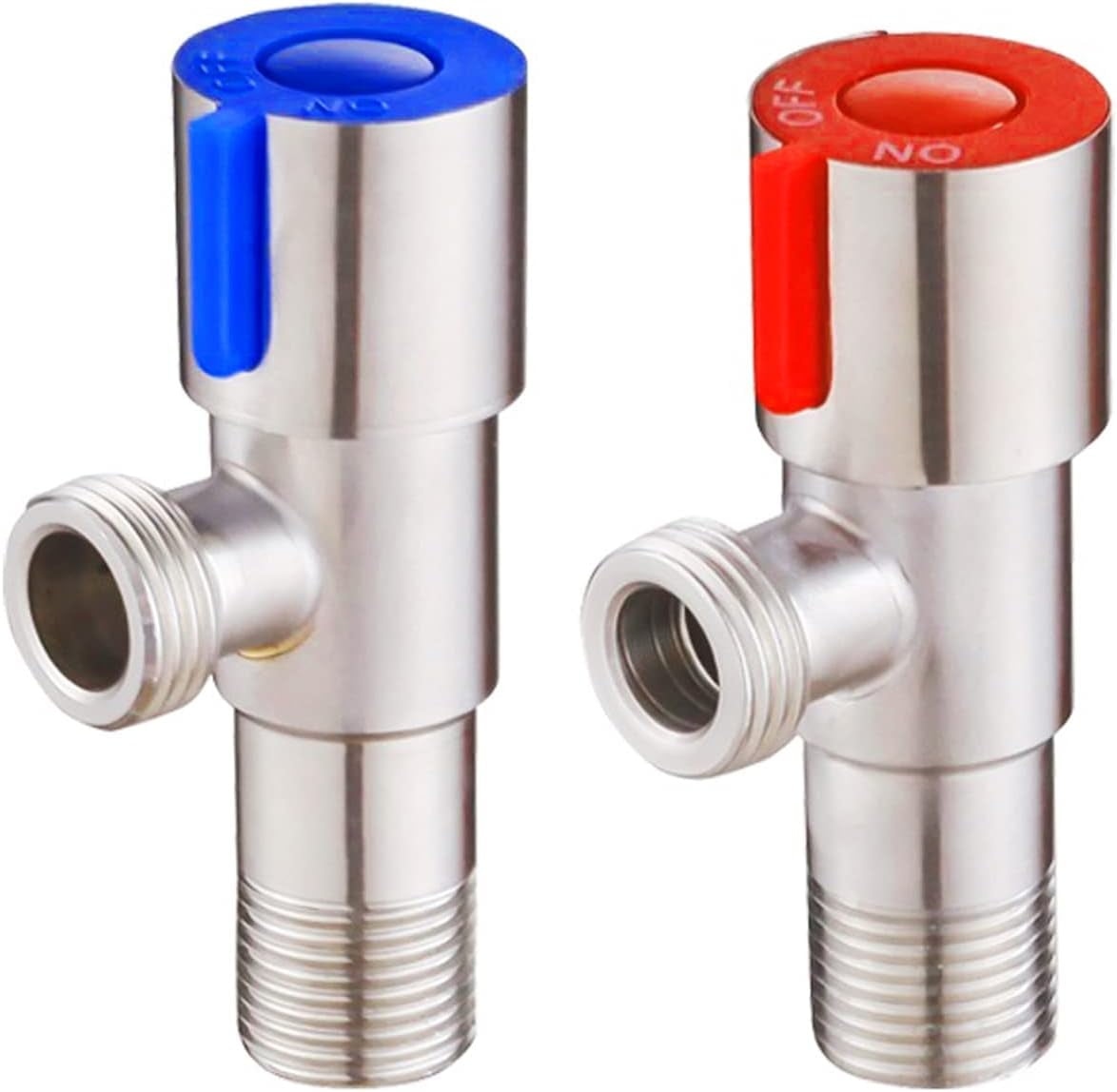 XUHOG Set of 2 Stainless Steel Faucet Angle Valve, Toilet Angle Valve ...
