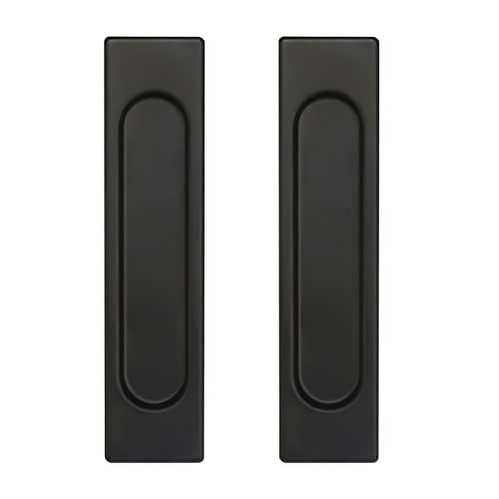 XUHOG Sliding Door Handle, Set of 2 Self-Adhesive Black Aluminum ...