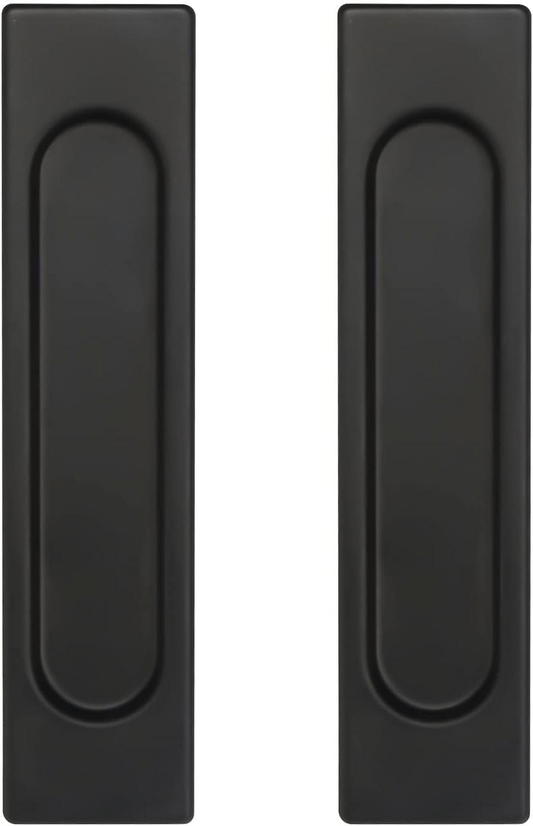XUHOG Sliding Door Handles, 2 Pack Black Aluminum Self Adhesive Sliding ...