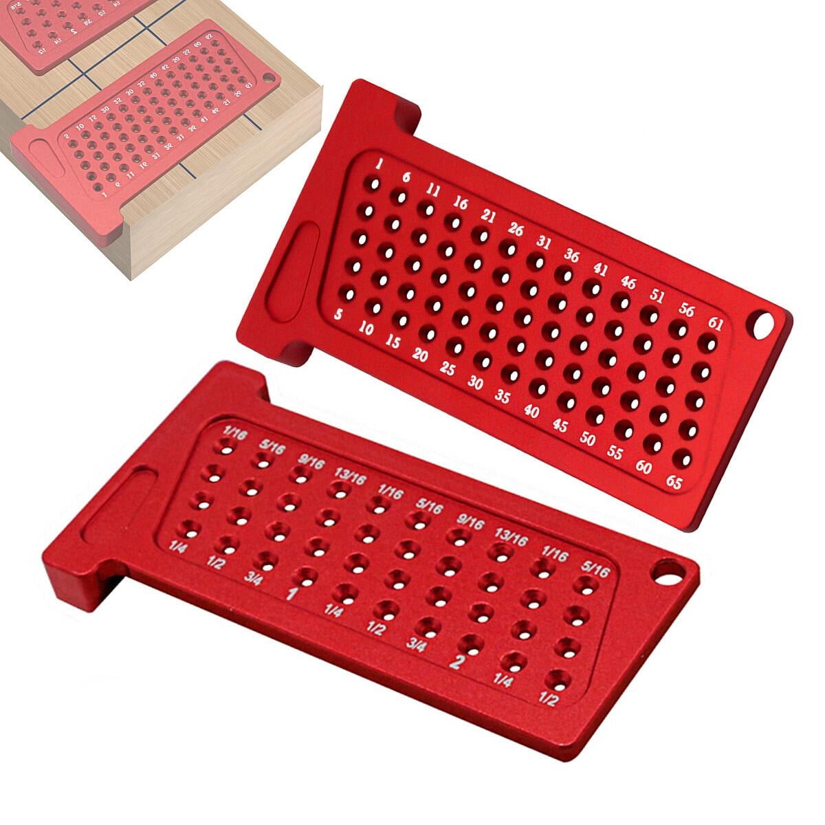 XUHOG Woodworking Marking Ruler, Metric/Imperial, T-Shaped Hole Ruler ...