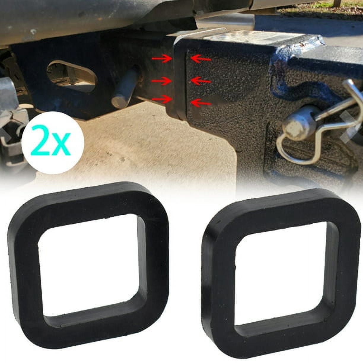 Yiyasu 2" Equipment Mount Rubber Silencer Pad for Trailer Hitch ...