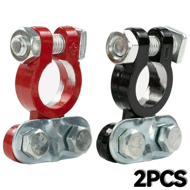 XUKEY 2PCS Car Battery Terminal Connector Top Post Positive Negative ...