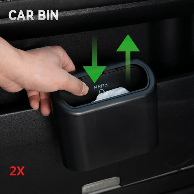 XUKEY 2PCS Portable Auto Car Trash Can Mini Garbage Dust Holder Box ...