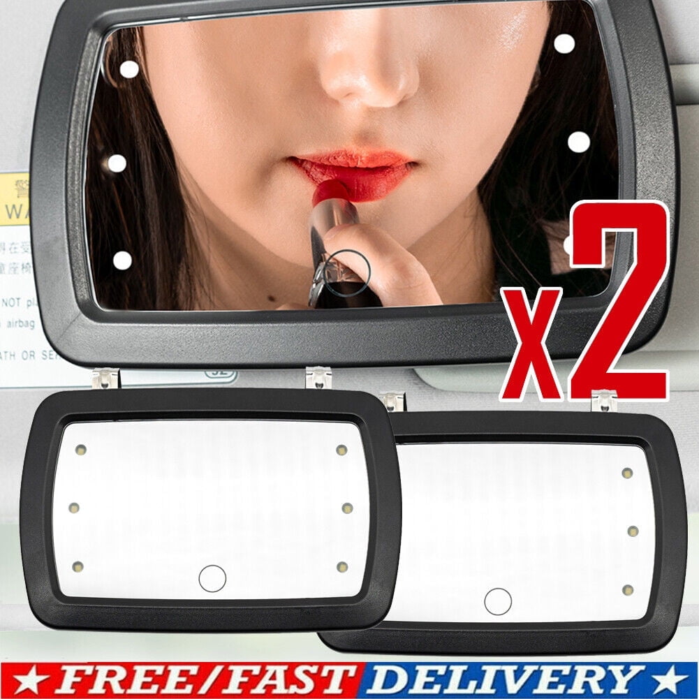 Yi Ya Su LED Light Touch Screen Sun Visor Mirror, Black, ABS Glass ...