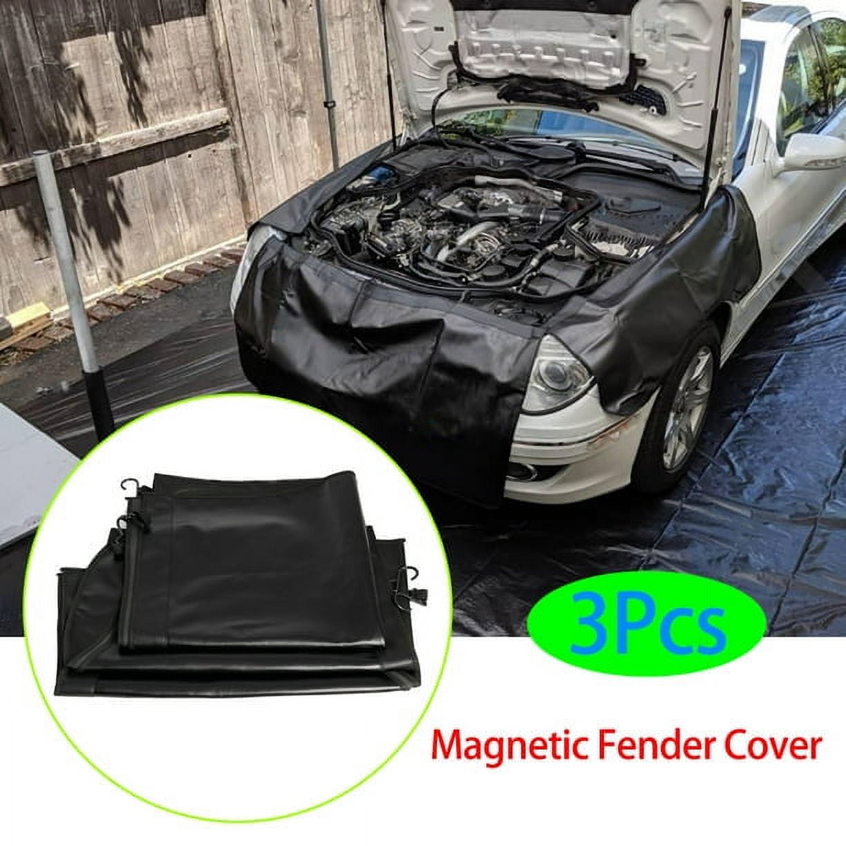 XUKEY 3Pcs Magnetic Fender Cover L+R+F Mechanics Work Mat Protector ...