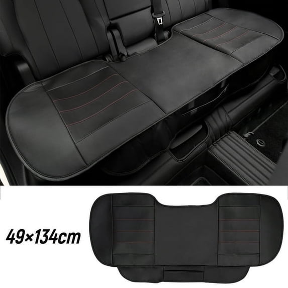 XUKEY Universal Black PU Leather Rear Car Seat Cushion Cover with Non ...