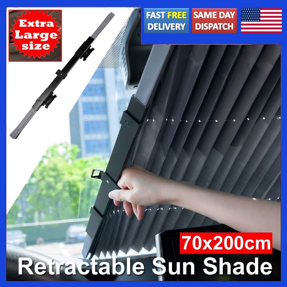 Yiyasu Large Retractable Car Front Window Sunshade Windshield Curtain ...
