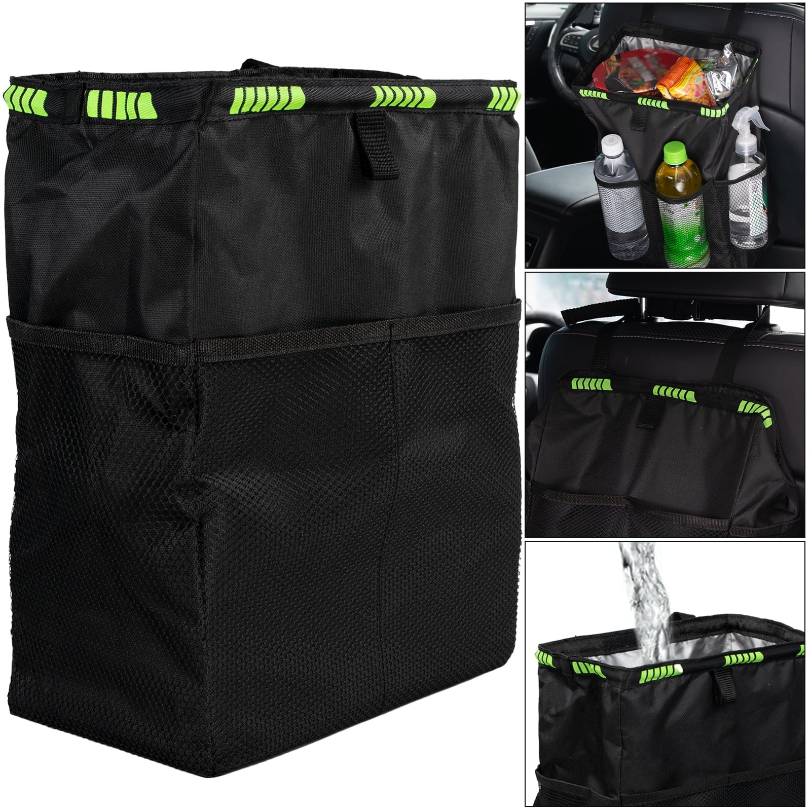 XUKEY Portable Car Trash Can Seat Back Hang Garbage Bag LeakProof with ...