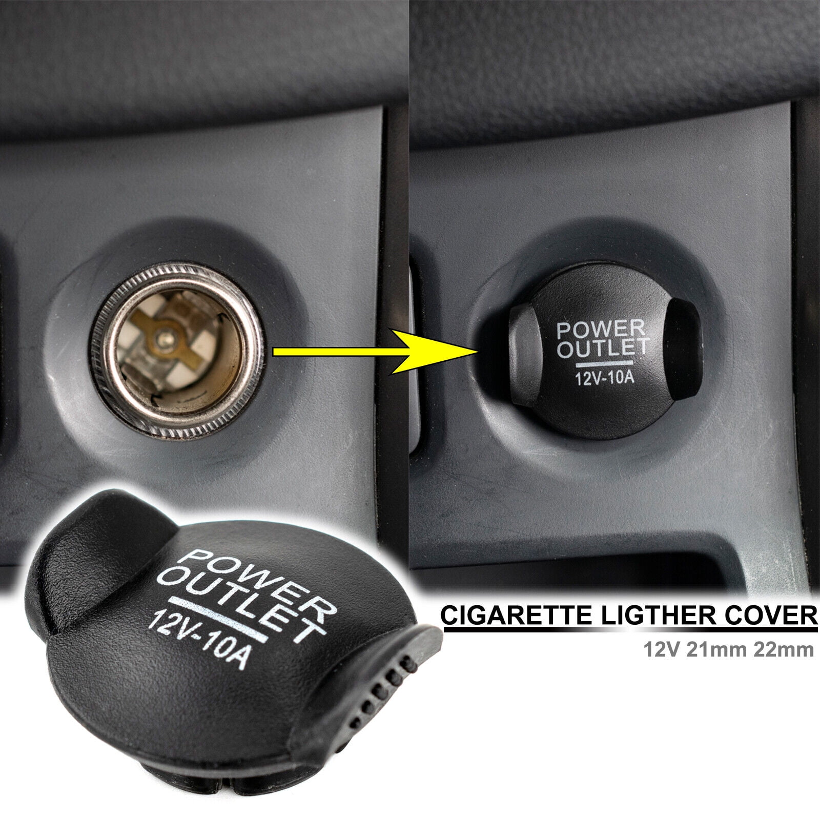 Universal 12V Auto Car Power Outlet Socket Plug Lighter Cigarette Cover ...