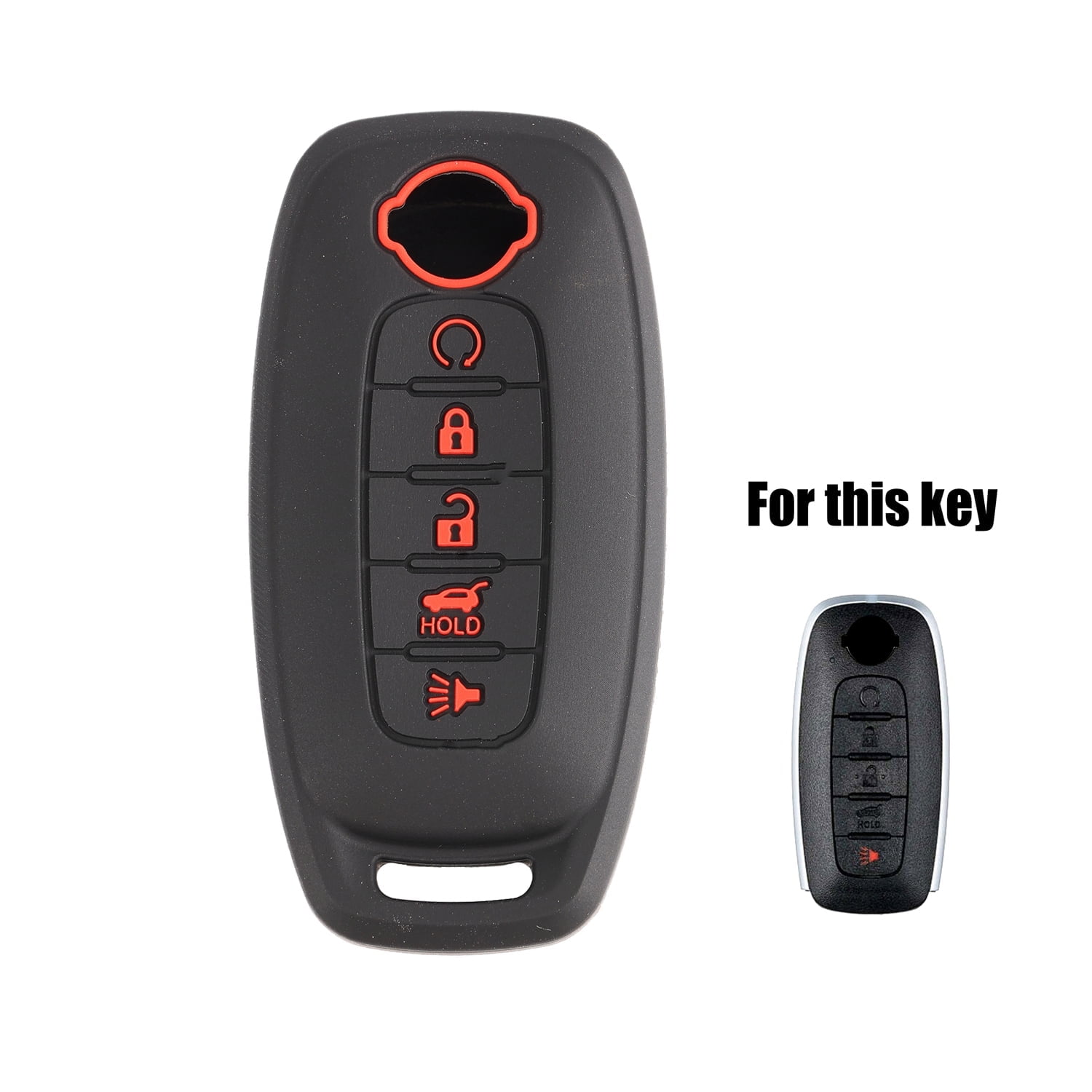 DON'T TOUCH MY KEY Remote 5 Button Key Fob Cover Case for Nissan ...