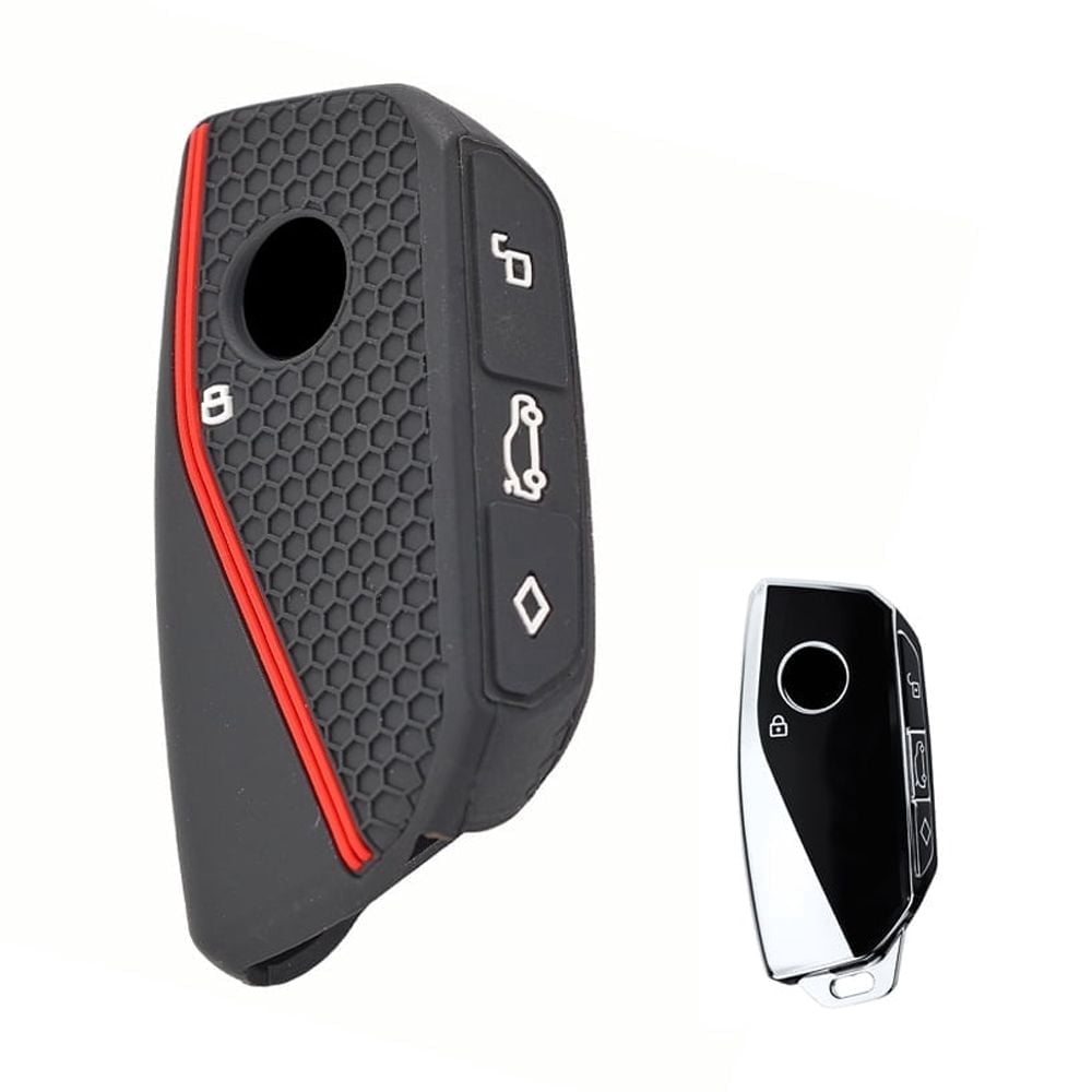 DON'T TOUCH MY KEY Silicone Key Chain Ring Fob Cover Case Shell for Bmw ...