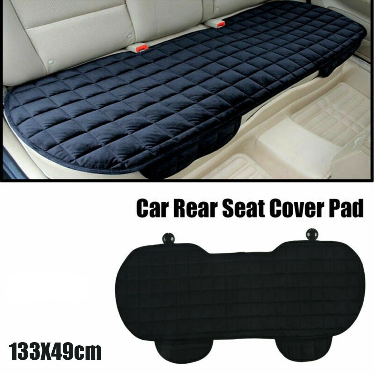 XUKEY Non-Toxic Plush Universal Car Rear Seat Cushion Cover, Soft ...