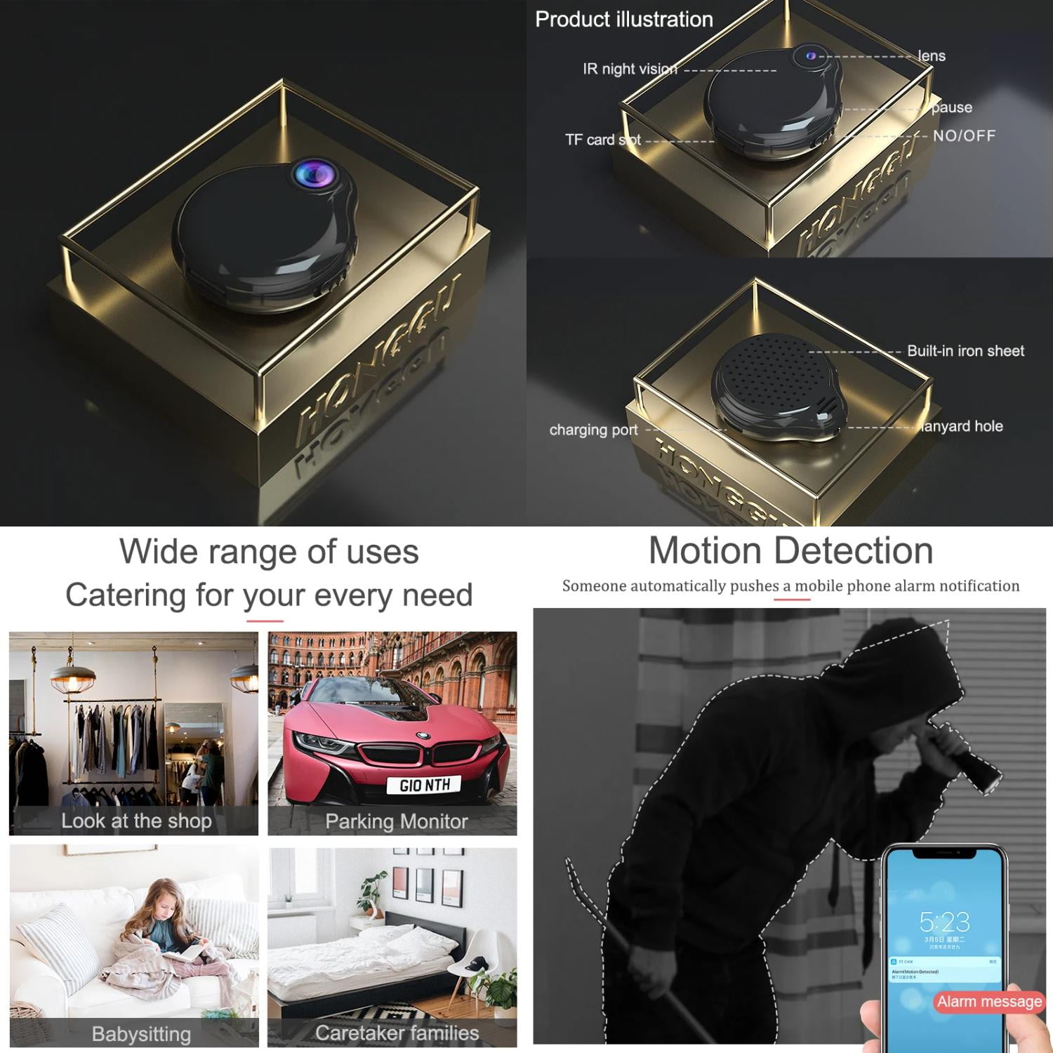 XULHAN Enhanced Mini HD Wireless Smart Camera with 1080P Resolution for ... XULHAN Enhanced Mini HD Wireless Smart Camera with 1080P Resolution for ...