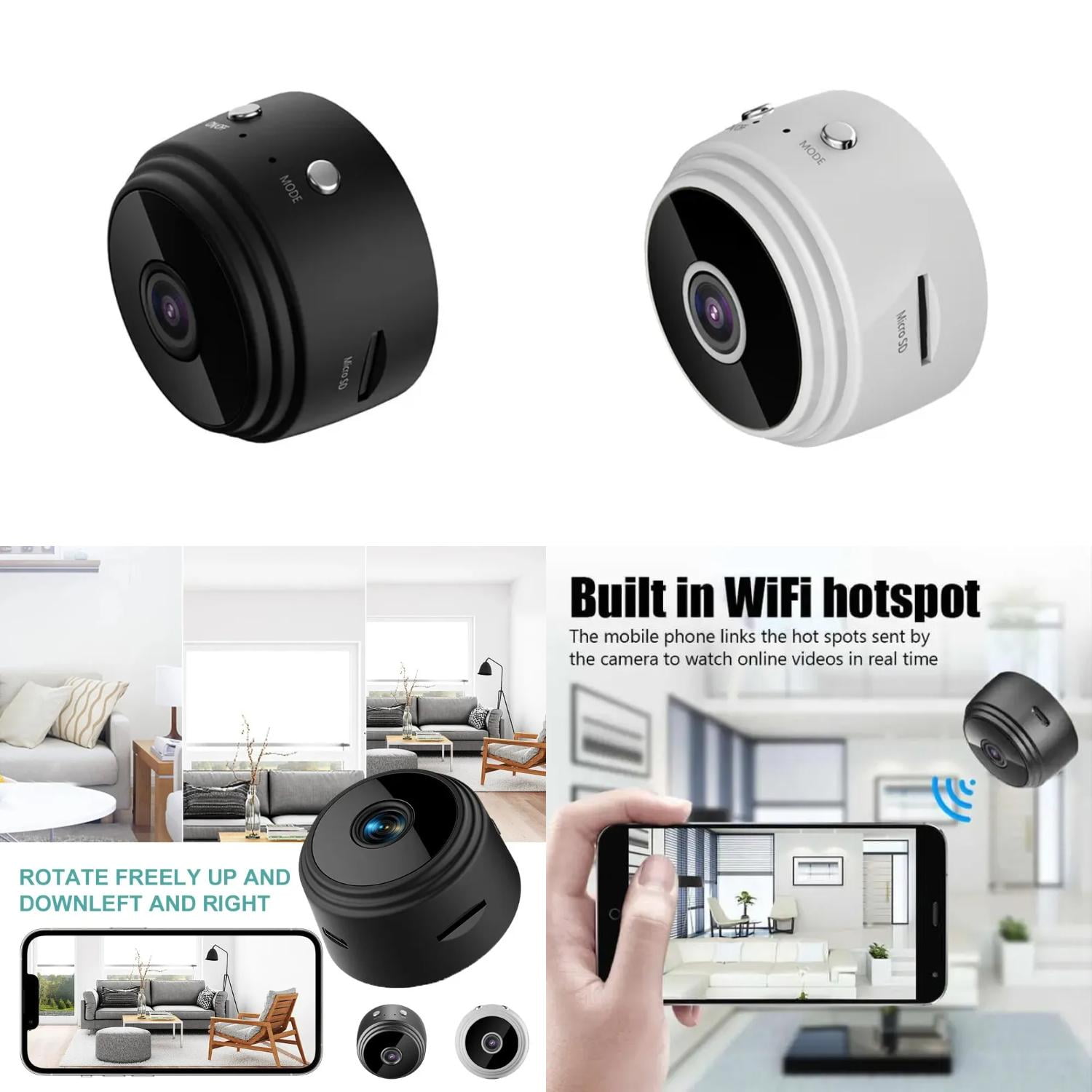 XULHAN Enhanced Security Measures with Compact Mini A9 1080P HD WiFi ...