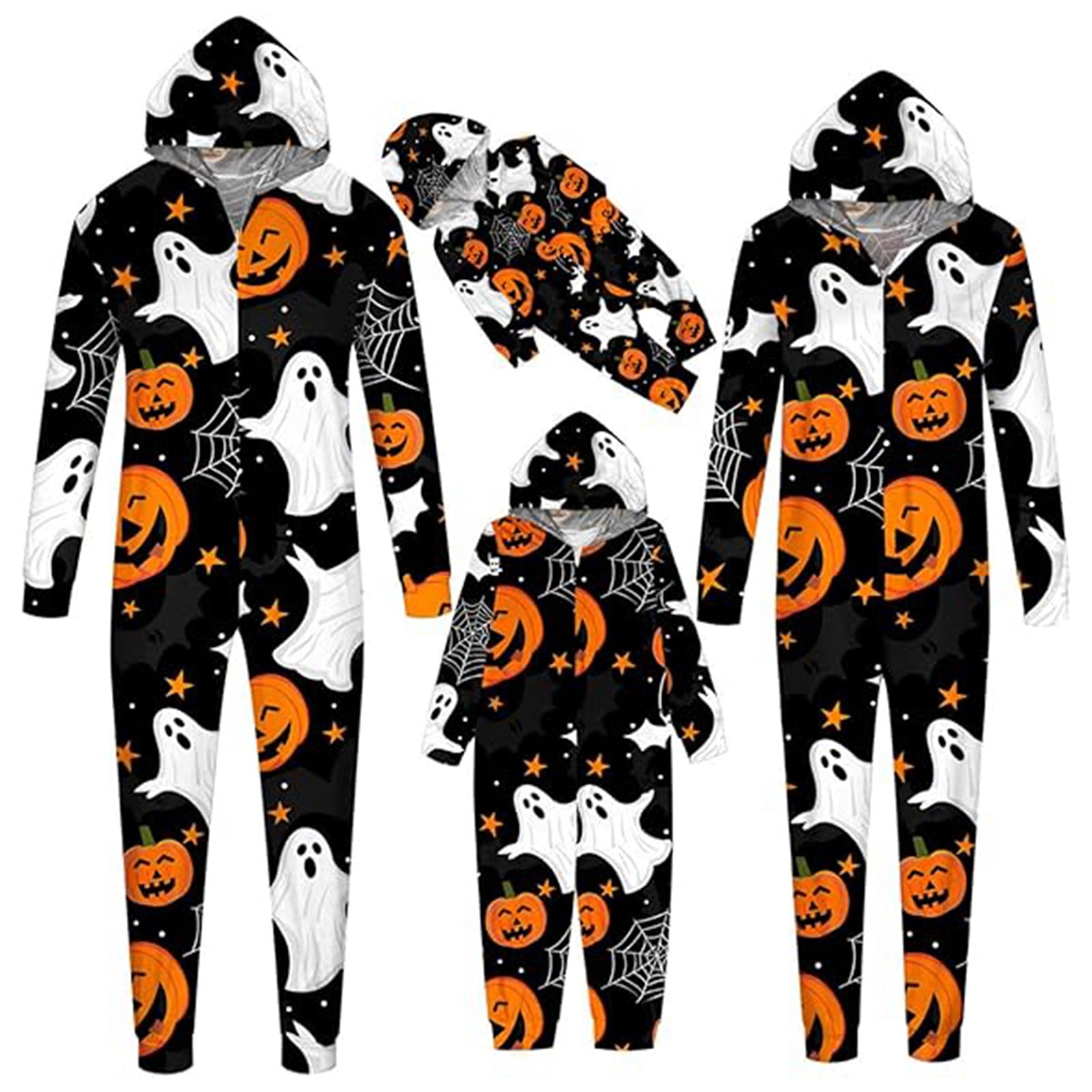 XUNHAO Matching Halloween Family Outfit Parent Child Outfit Pumpkin ...