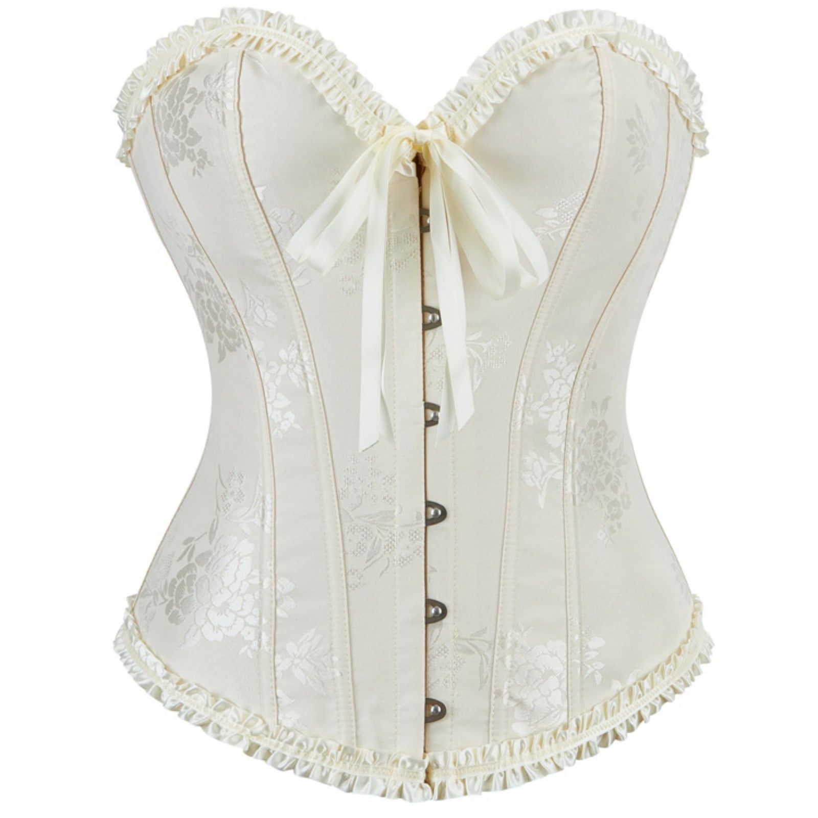 XUNKUSGA Corset Tops for Women Renaissance Lace Up Trim Corset Top ...