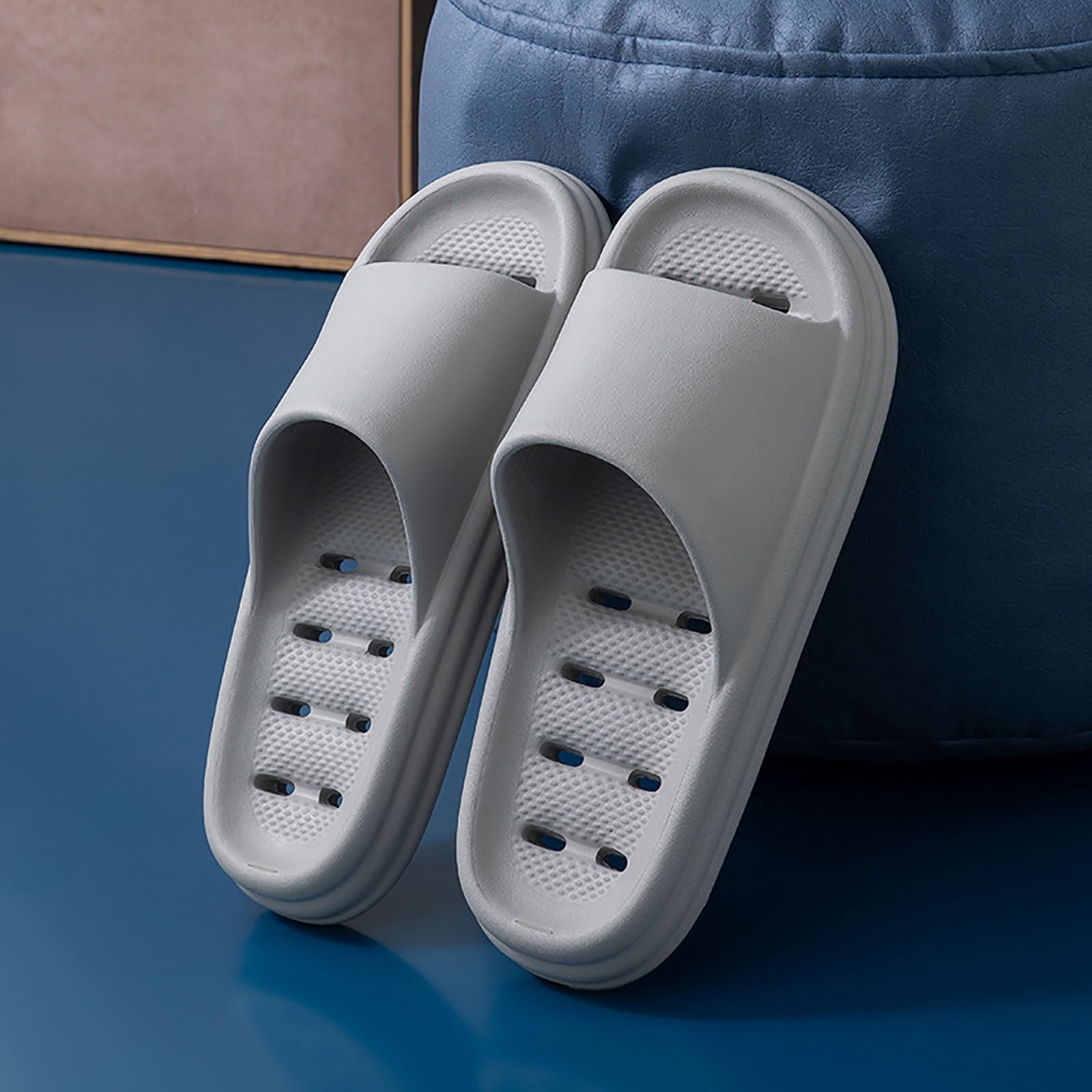 XUNKUSGA Shower Shoes for Women And Men Soft Cushioned Anti-Slip Slides ...