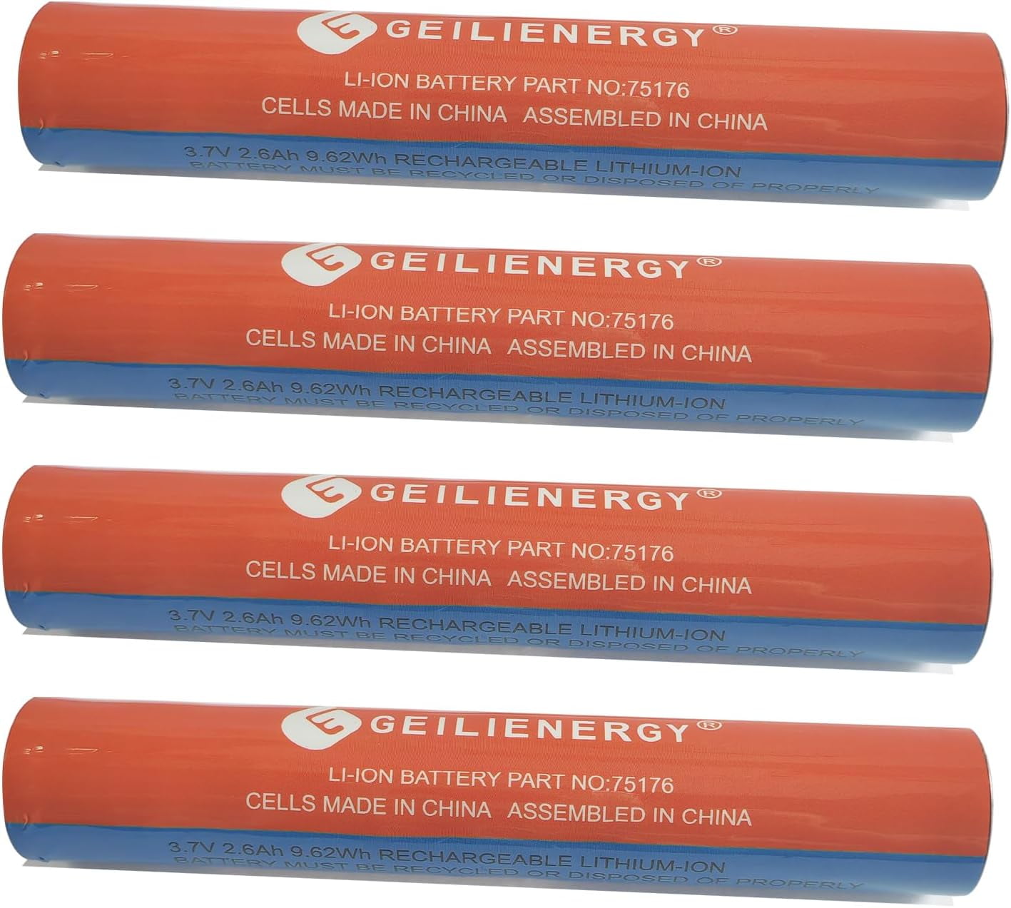 XUNTU 3.7V 2.6Ah 75176 Battery Compatible for Streamlight 75375 NiMH ...