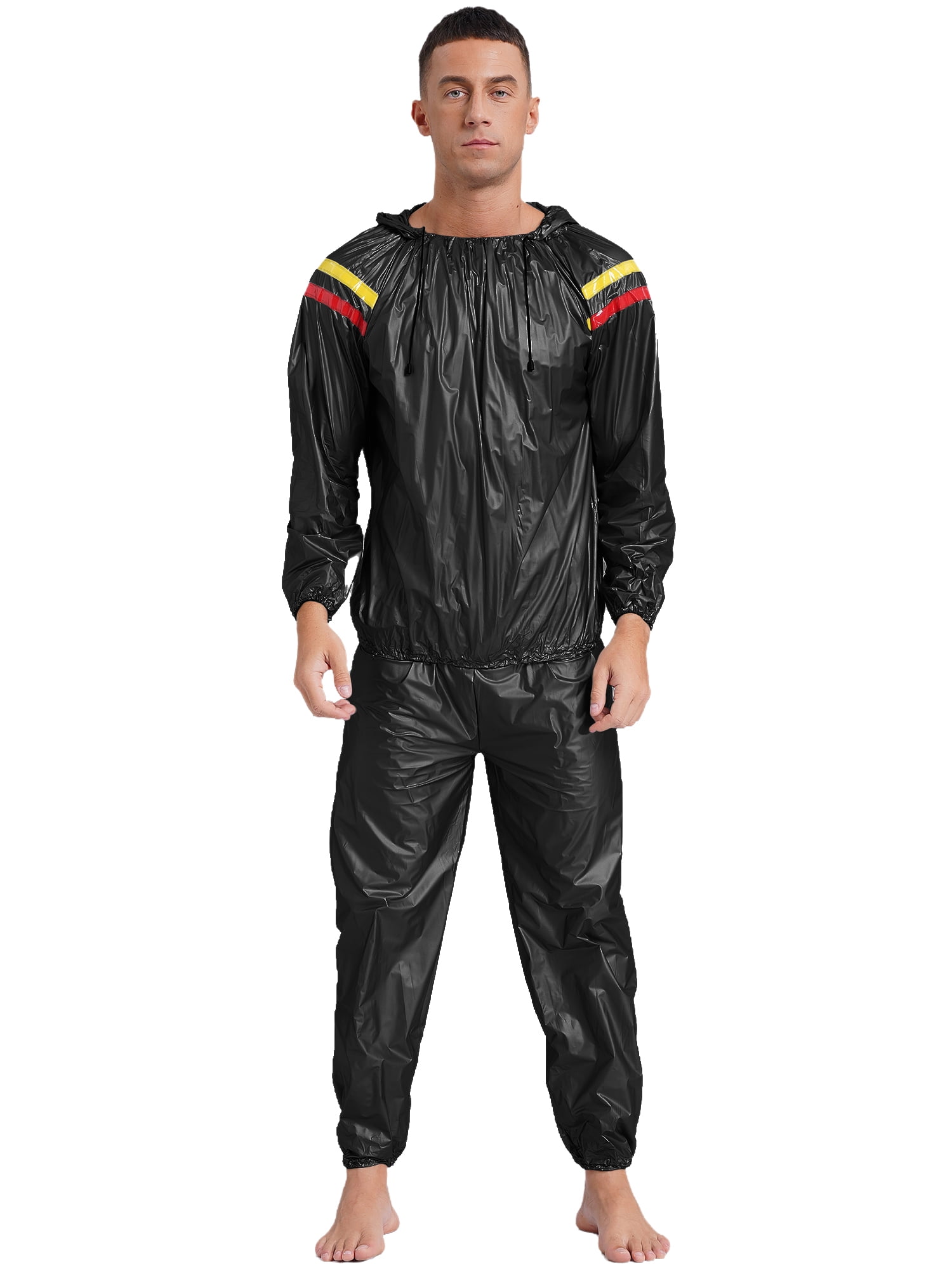 XUNZOO Men's Weight Loss Sweating Suit Tracksuit Gym Workout Water ...