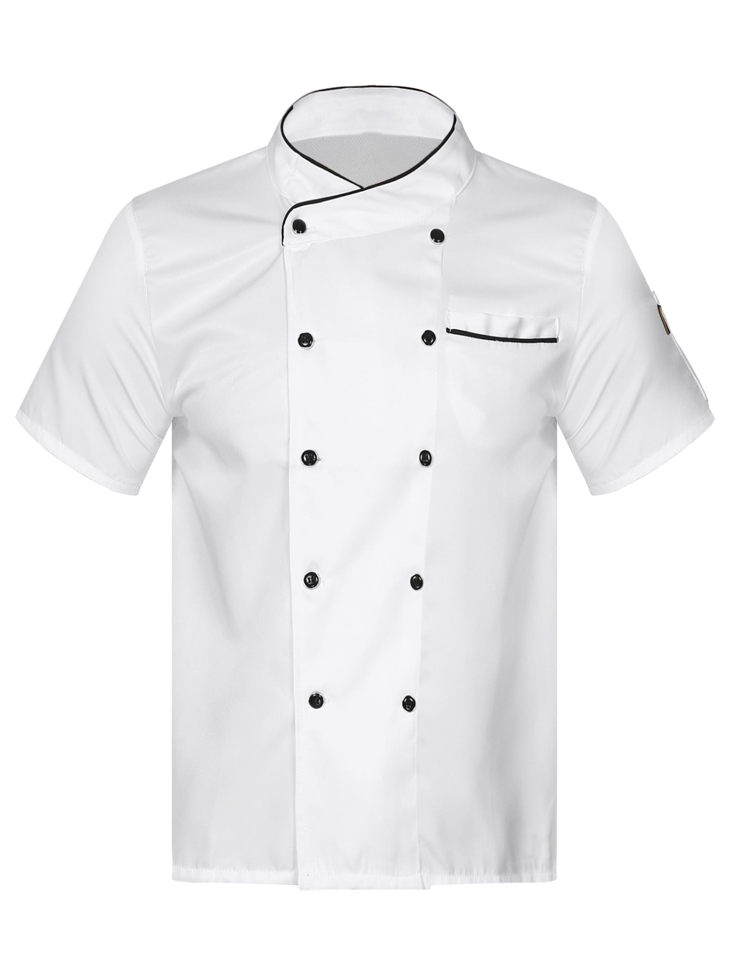 XUNZOO Unisex Adult Breathable Chef Jacket Cooking Coats Canteen Work ...