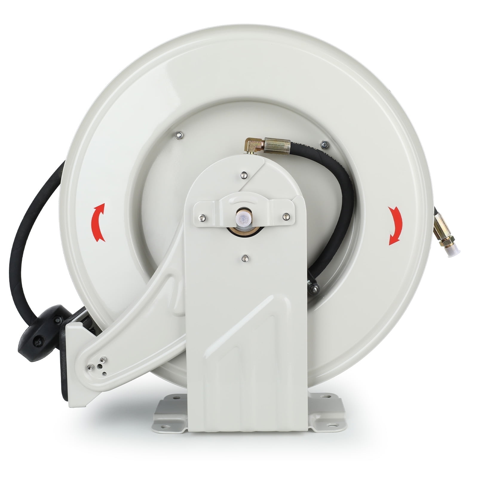 XUTUMM Fuel Hose Reel Retractable 1/4" x 50' Adjustable Dual Arm ...