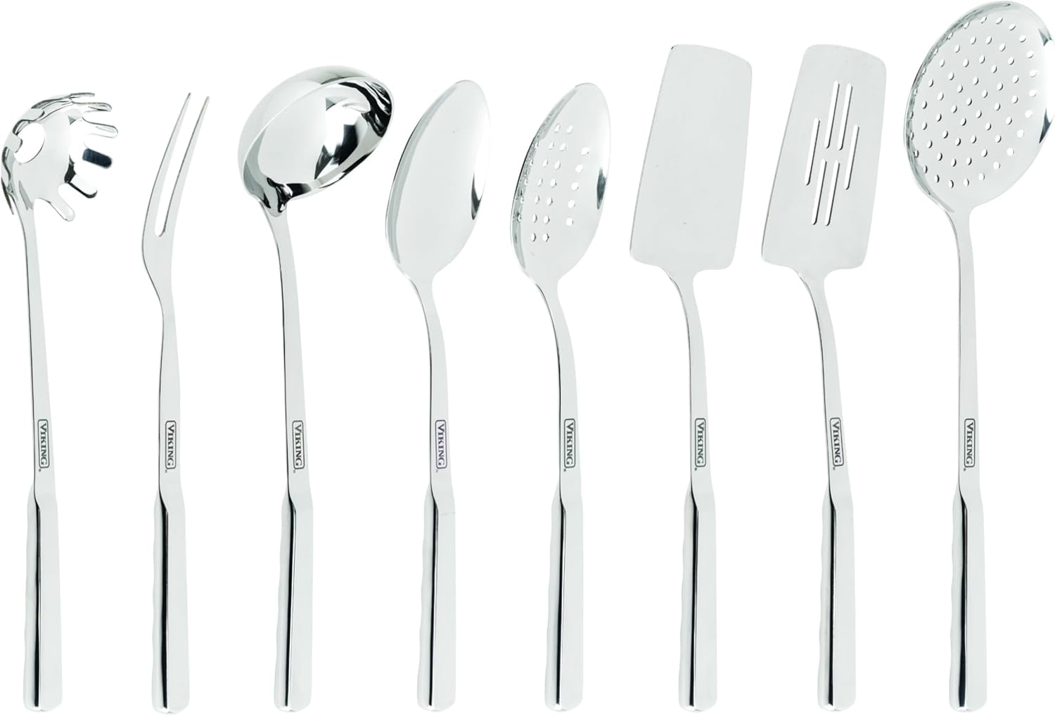 XUUE Kitchen Utensils Set, 8 Piece Stainless Steel Cooking Utensil Set ...