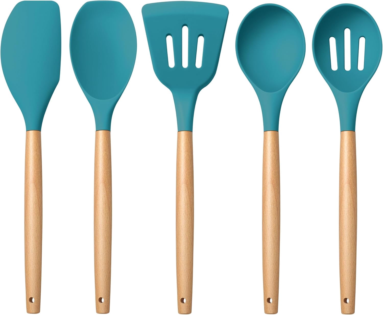 XUUE Silicone Cooking Utensils Set, 10-Piece Heat Resistant Kitchen ...