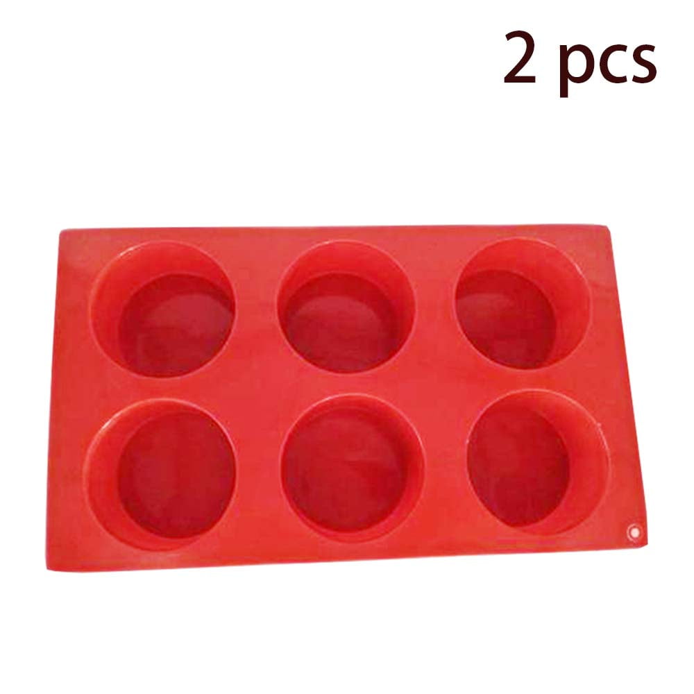 XUWSSF 6 Cups Silicone Jumbo Muffin Pan, Set of 2 Texas Muffin Pans ...
